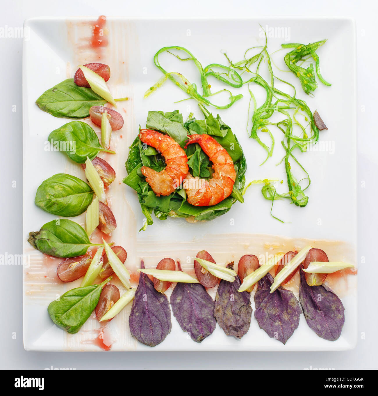 appetizing restaurant food on white background Stock Photo - Alamy