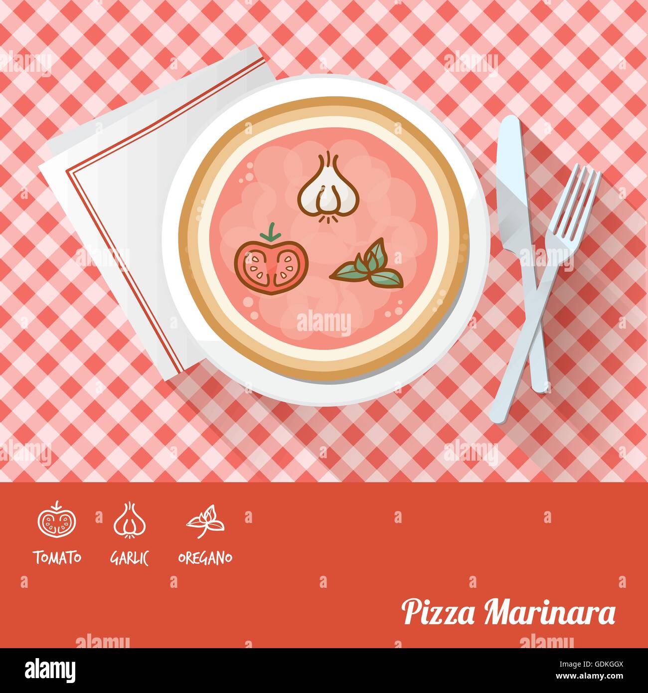 Food ingredients on table Stock Vector Images - Alamy