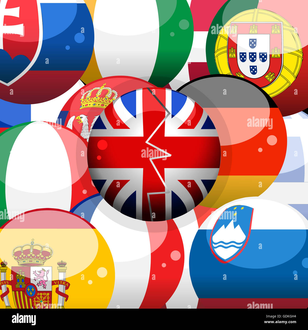 3d european spheres hi-res stock photography and images - Alamy