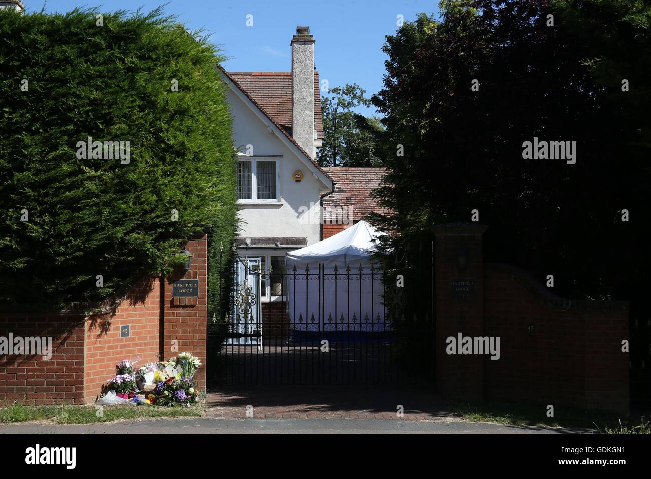 Tributes left outside the home of Helen Bailey in Royston ...