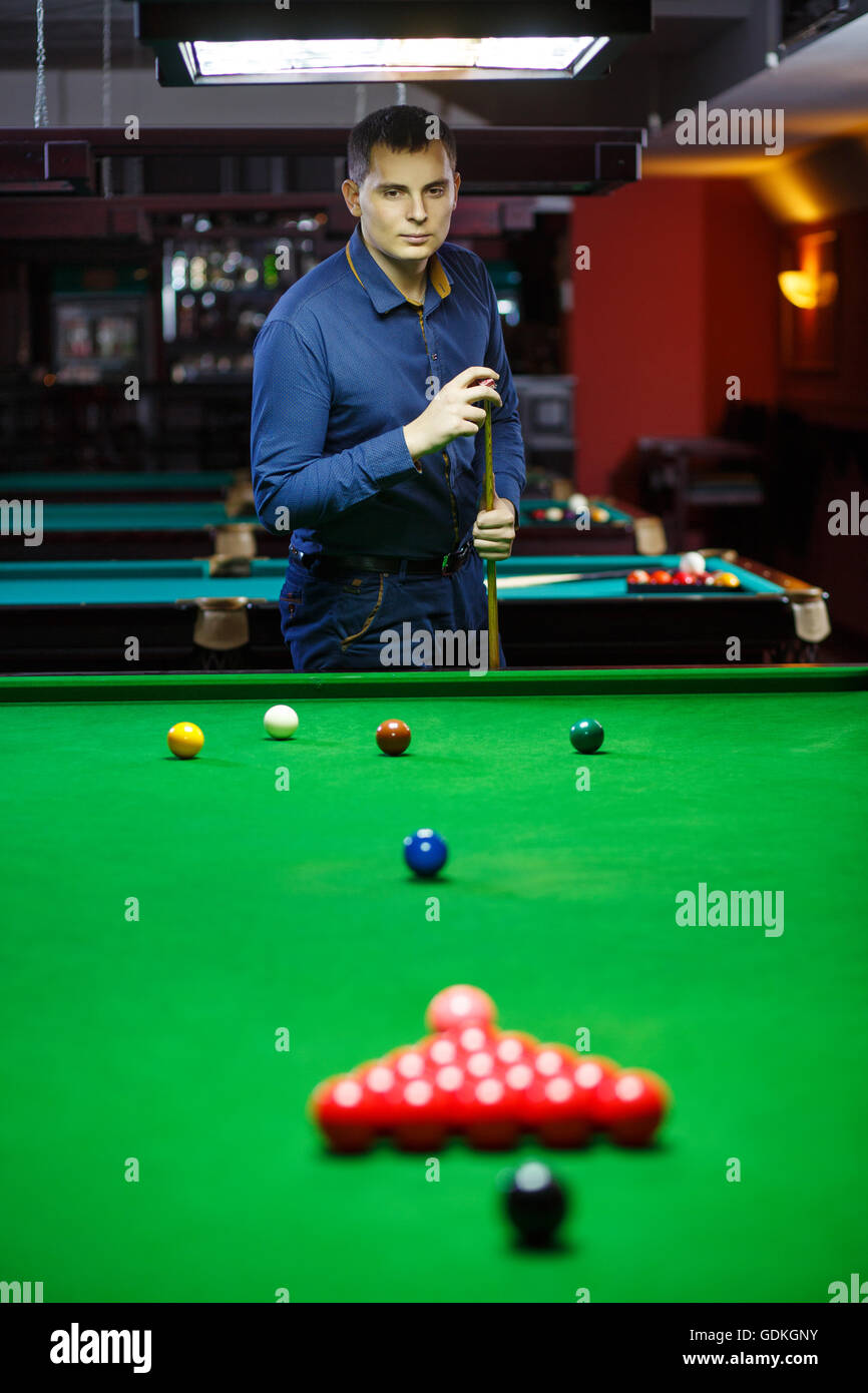 Ball and Snooker Player Stock Photo - Alamy
