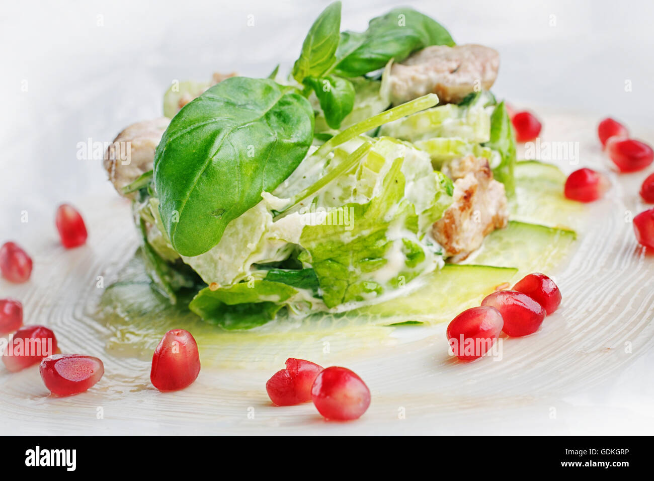 appetizing restaurant food on white background Stock Photo - Alamy