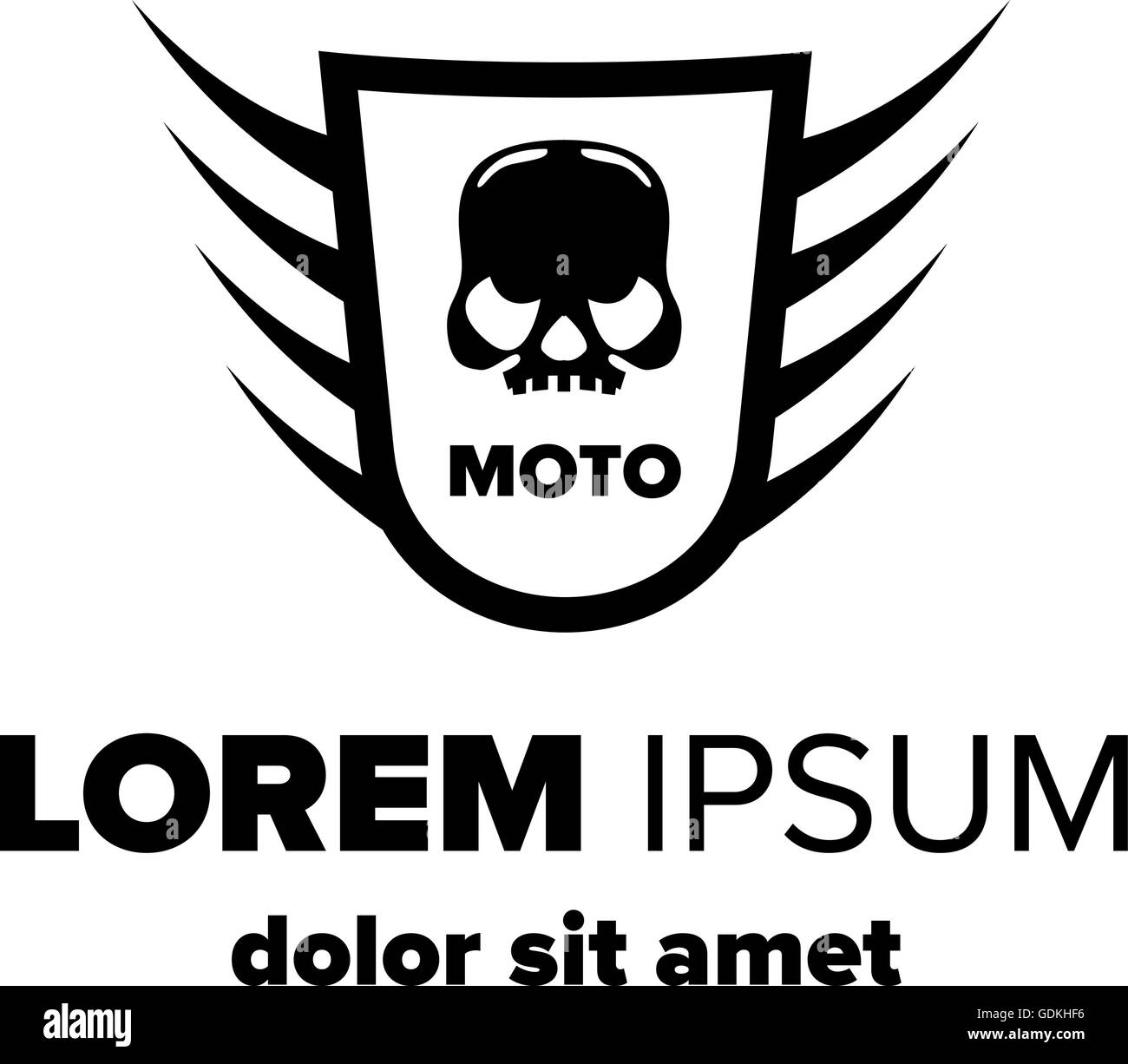 Moto Skull Vector Logo Symbol Stock Vector Image & Art - Alamy
