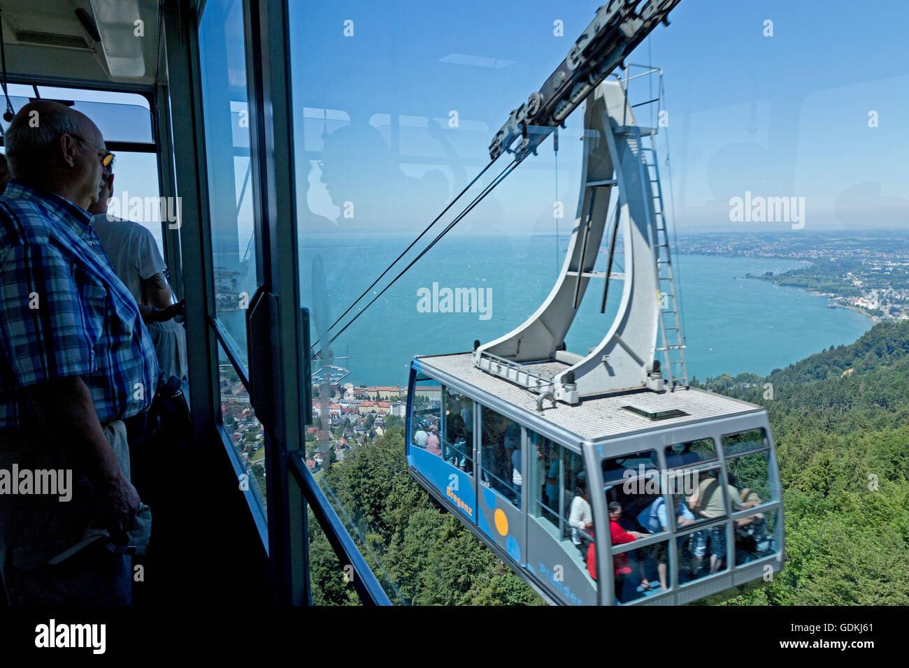 cable car ´Pfaenderbahn´, Pfaender Mountain, Bregenz, Lake Constance ...