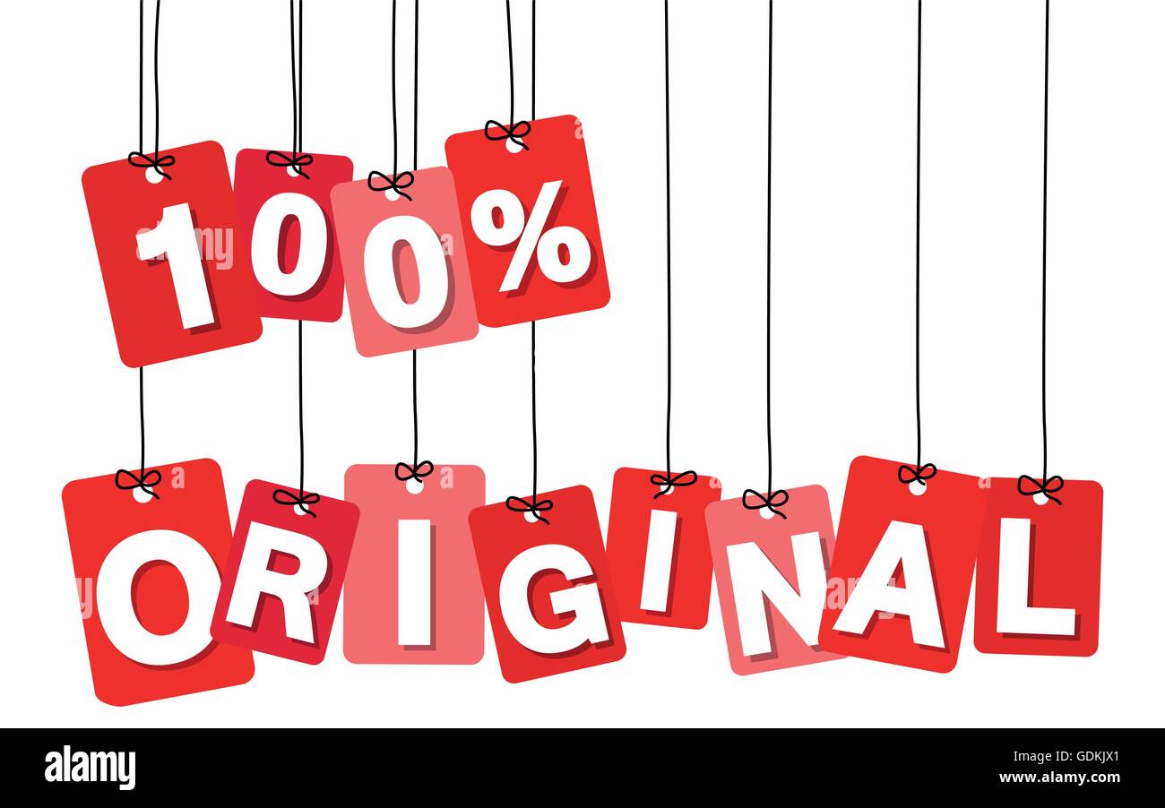 Vector colorful hanging cardboard. Tags - 100 percent original Stock ...