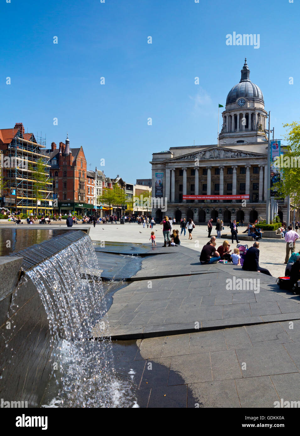 View over Market Square in Nottingham city centre Nottinghamshire ...