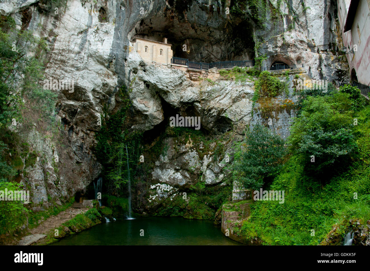 Holy Cave of Covadonga - Spain Stock Photo - Alamy