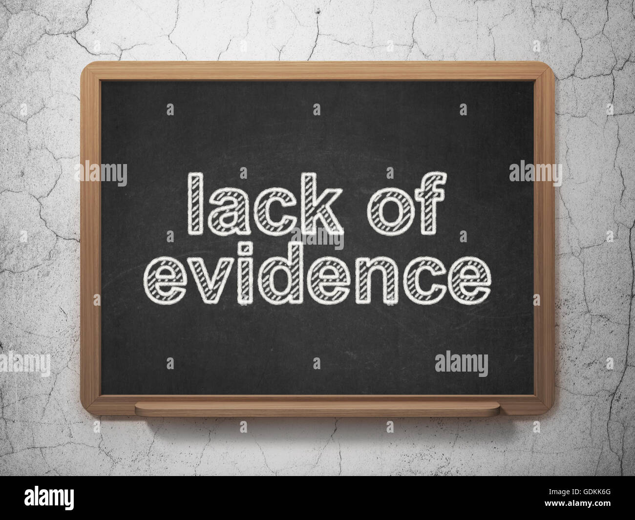 Law concept: Lack Of Evidence on chalkboard background Stock Photo - Alamy