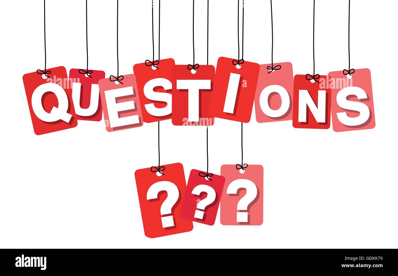 Vector colorful hanging cardboard. Tags - questions Stock Vector Image ...