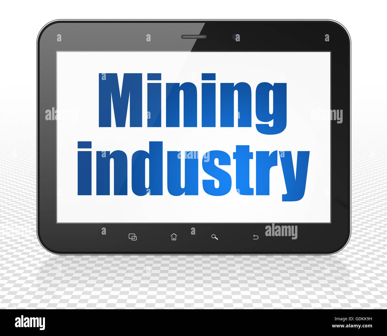 Industry concept: Tablet Pc Computer with Mining Industry on display ...