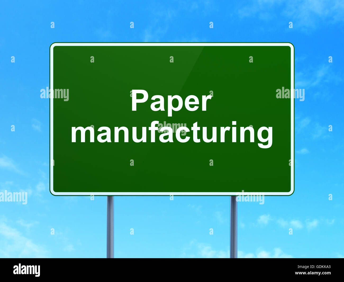 Industry concept: Paper Manufacturing on road sign background Stock ...