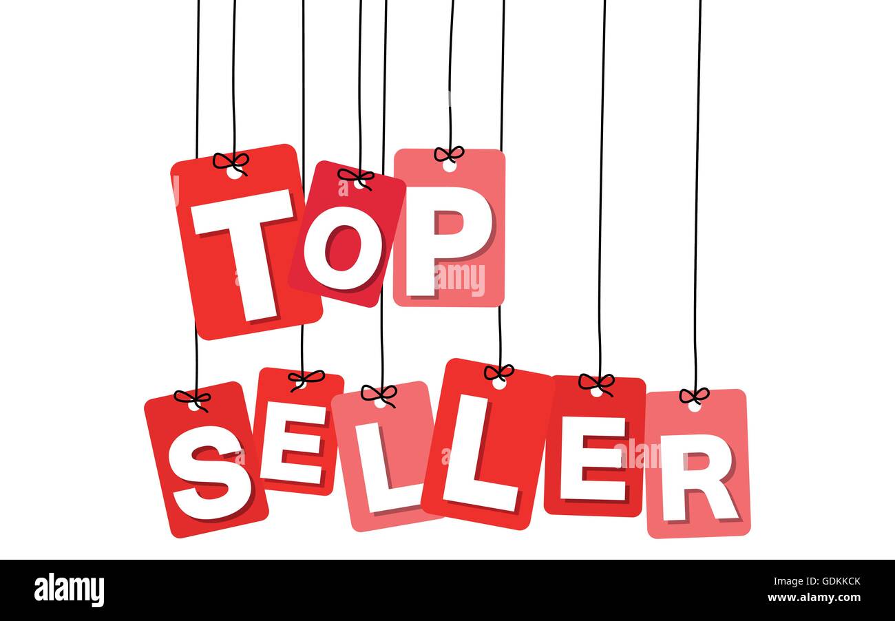 Vector colorful hanging cardboard. Tags - top seller Stock Vector Image ...