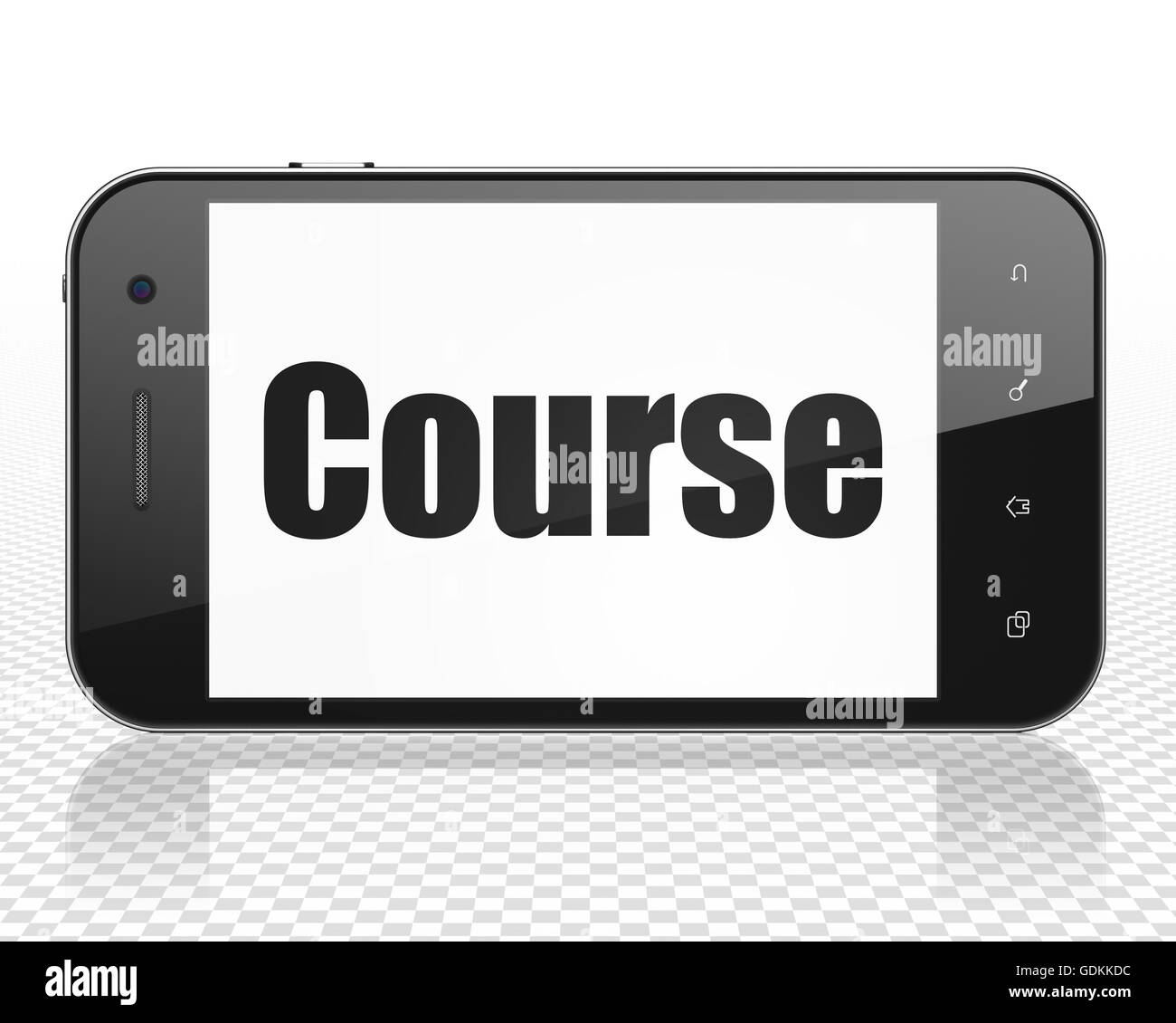 Learning concept: Smartphone with Course on display Stock Photo - Alamy