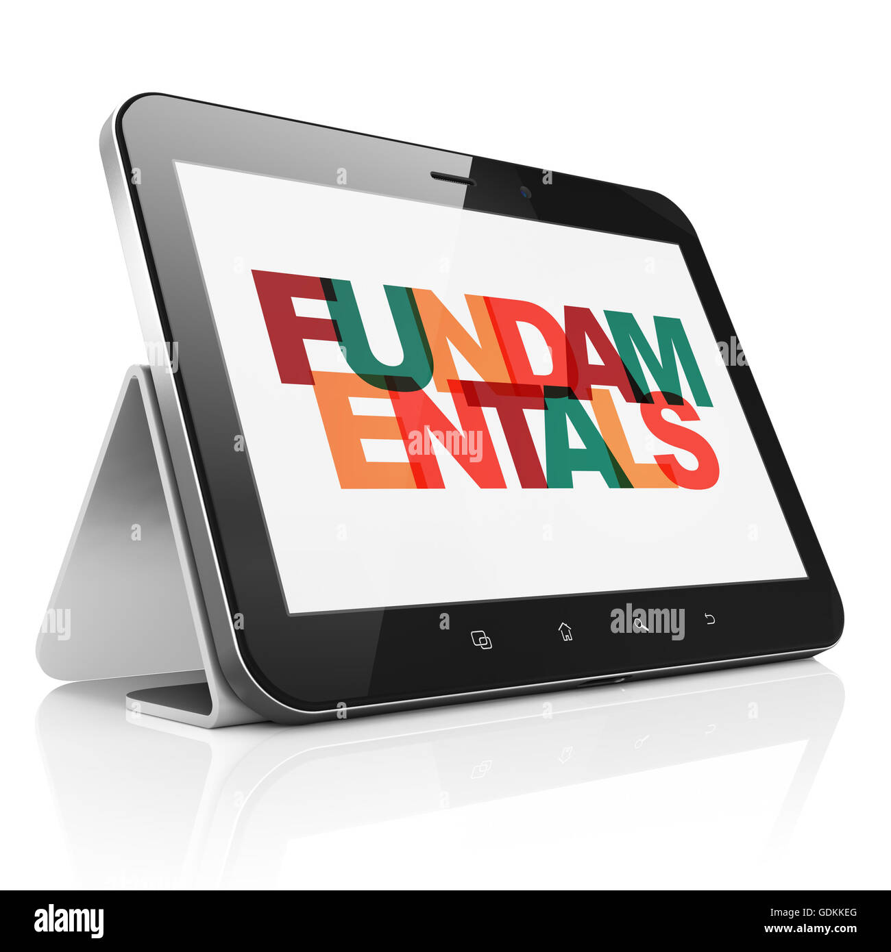 Science concept: Tablet Computer with Fundamentals on display Stock ...