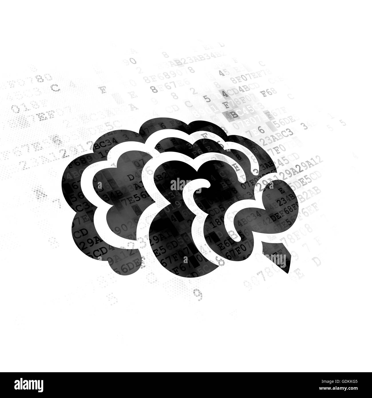 Digital brain scan on Cut Out Stock Images & Pictures - Alamy