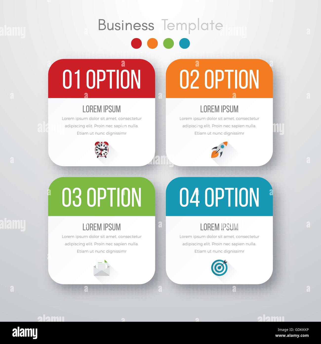 Vector illustration of four square infographics Stock Vector Image ...