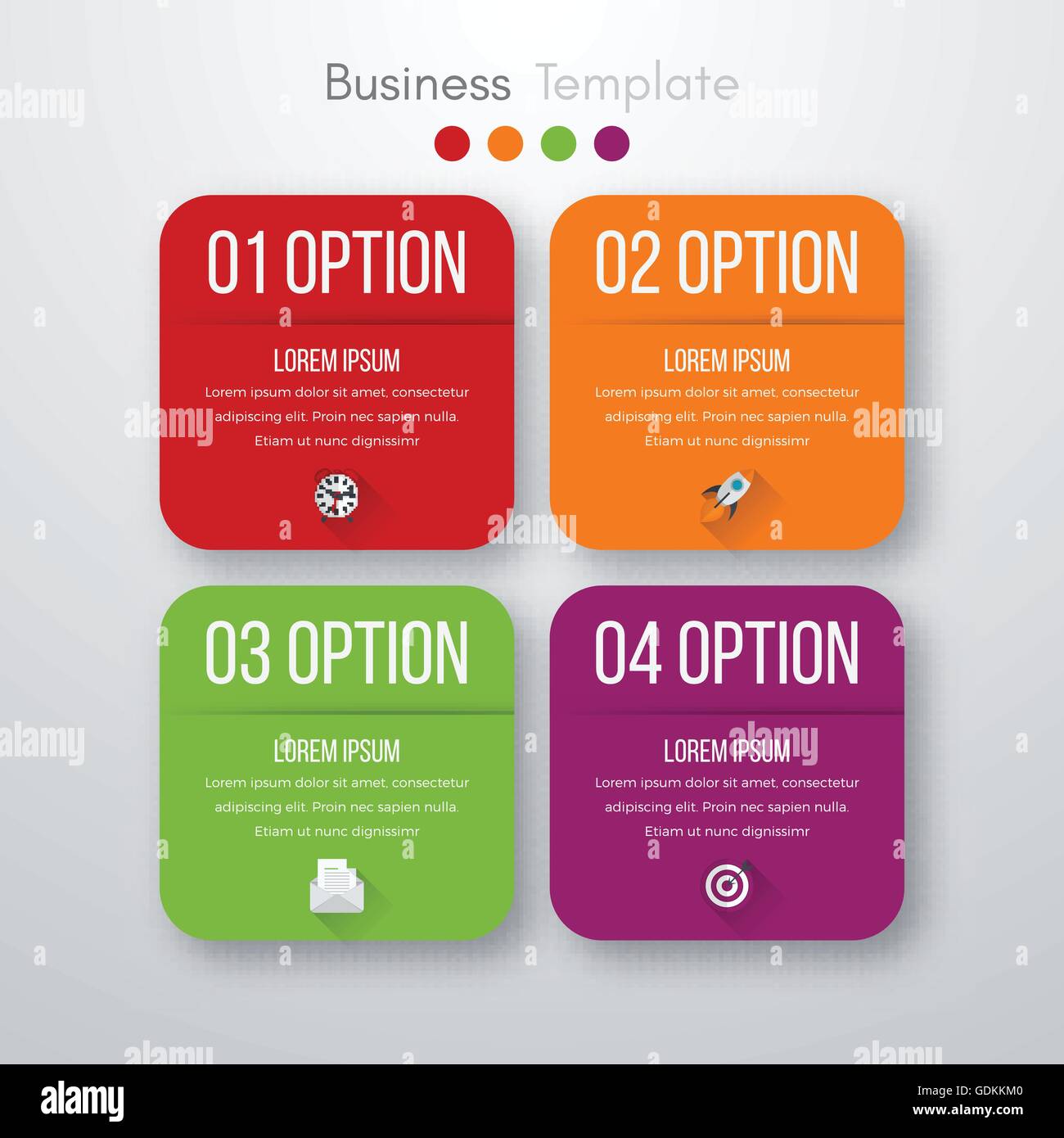 Vector illustration of four square infographics Stock Vector Image ...