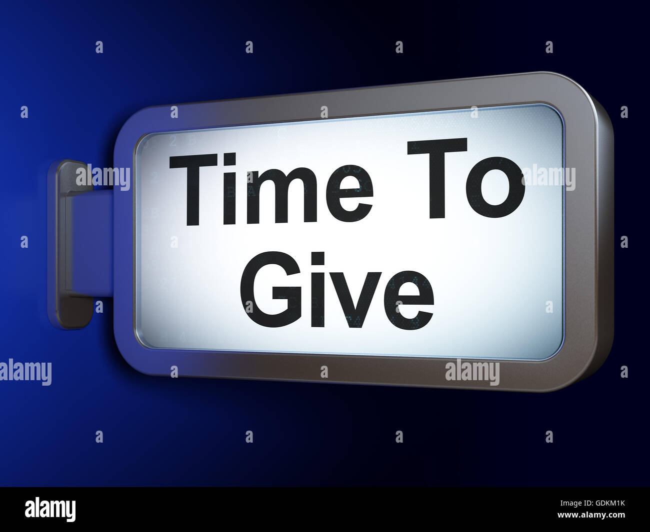 Time concept: Time To Give on billboard background Stock Photo - Alamy