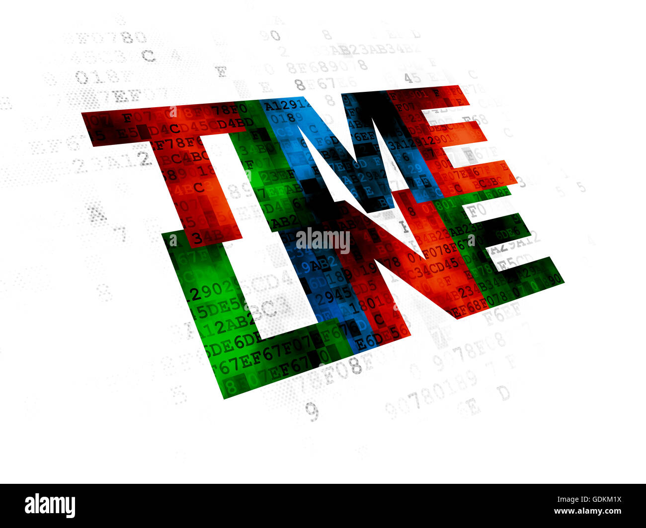 Time concept: Timeline on Digital background Stock Photo - Alamy