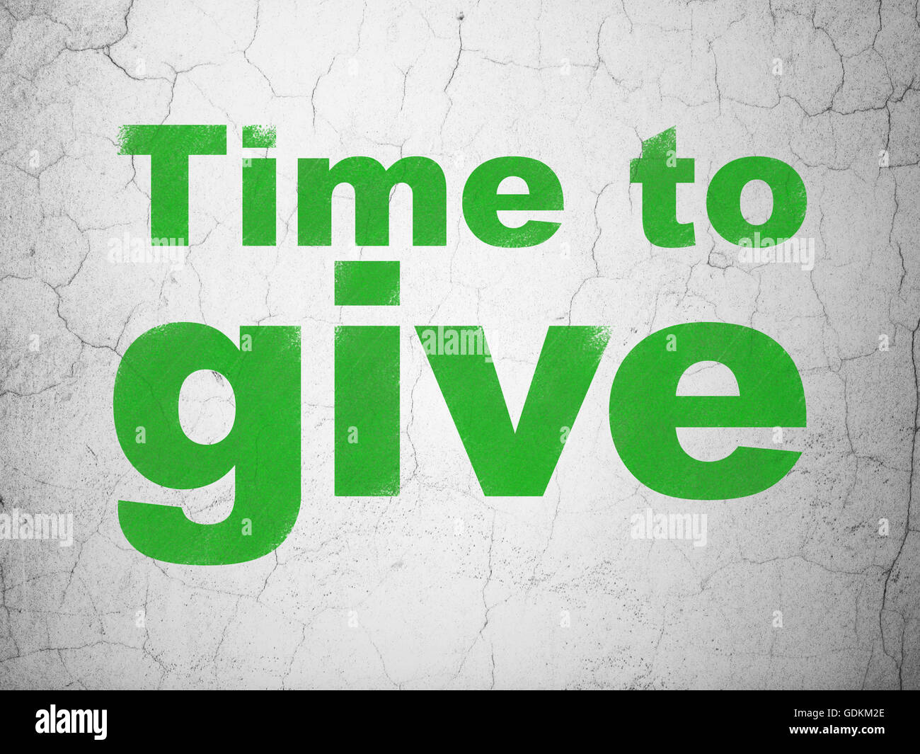 Timeline concept: Time To Give on wall background Stock Photo - Alamy