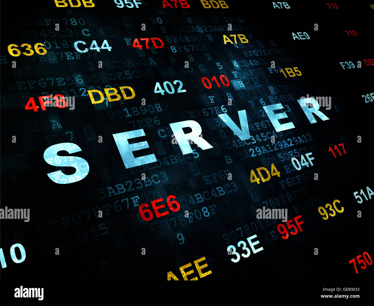 Web design concept: Server on Digital background Stock Photo - Alamy