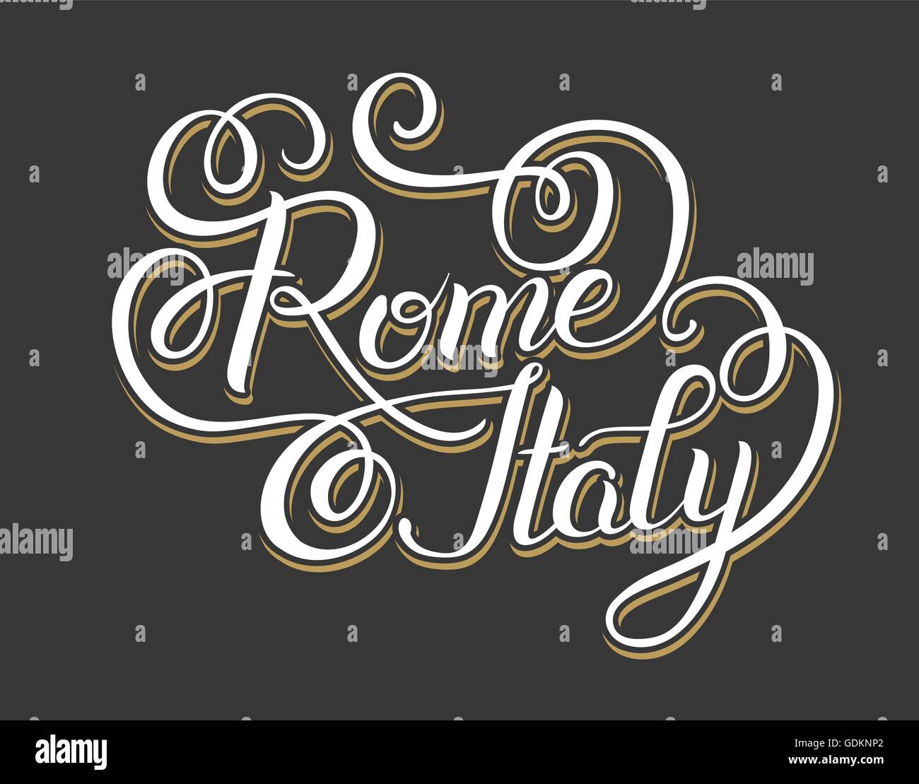 Italy hand written typography lettering hi-res stock photography and ...