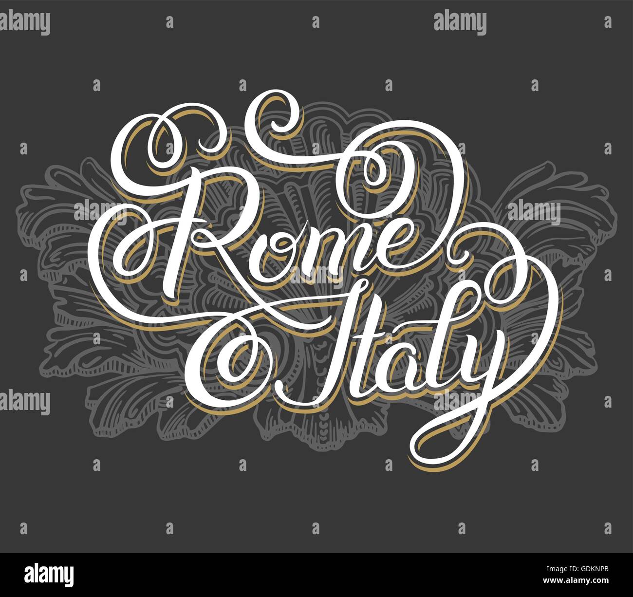 Italy hand written typography lettering hi-res stock photography and ...