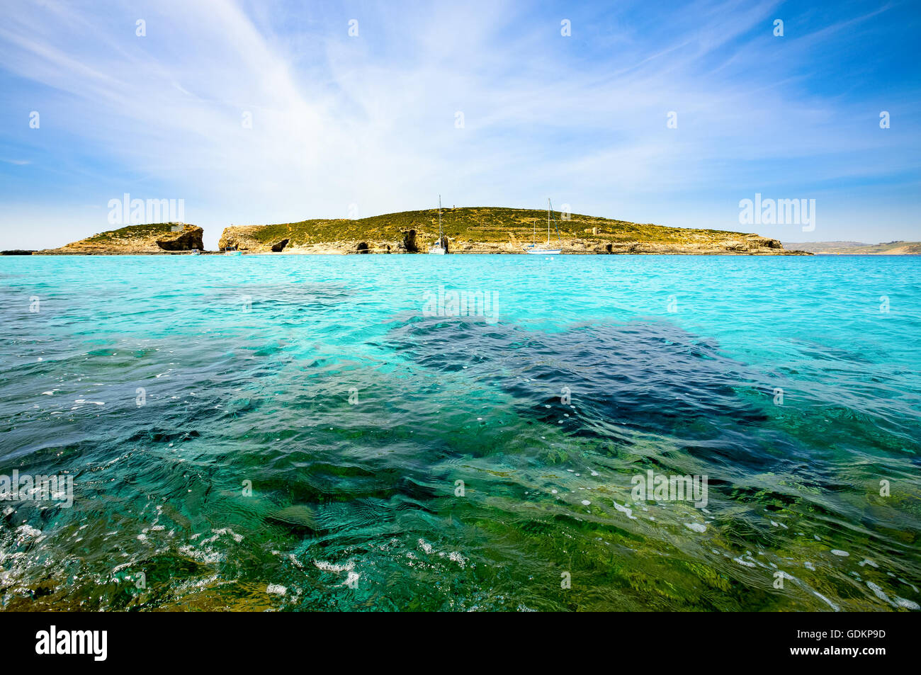 blue lagoon Comino island Malta Gozo Stock Photo - Alamy