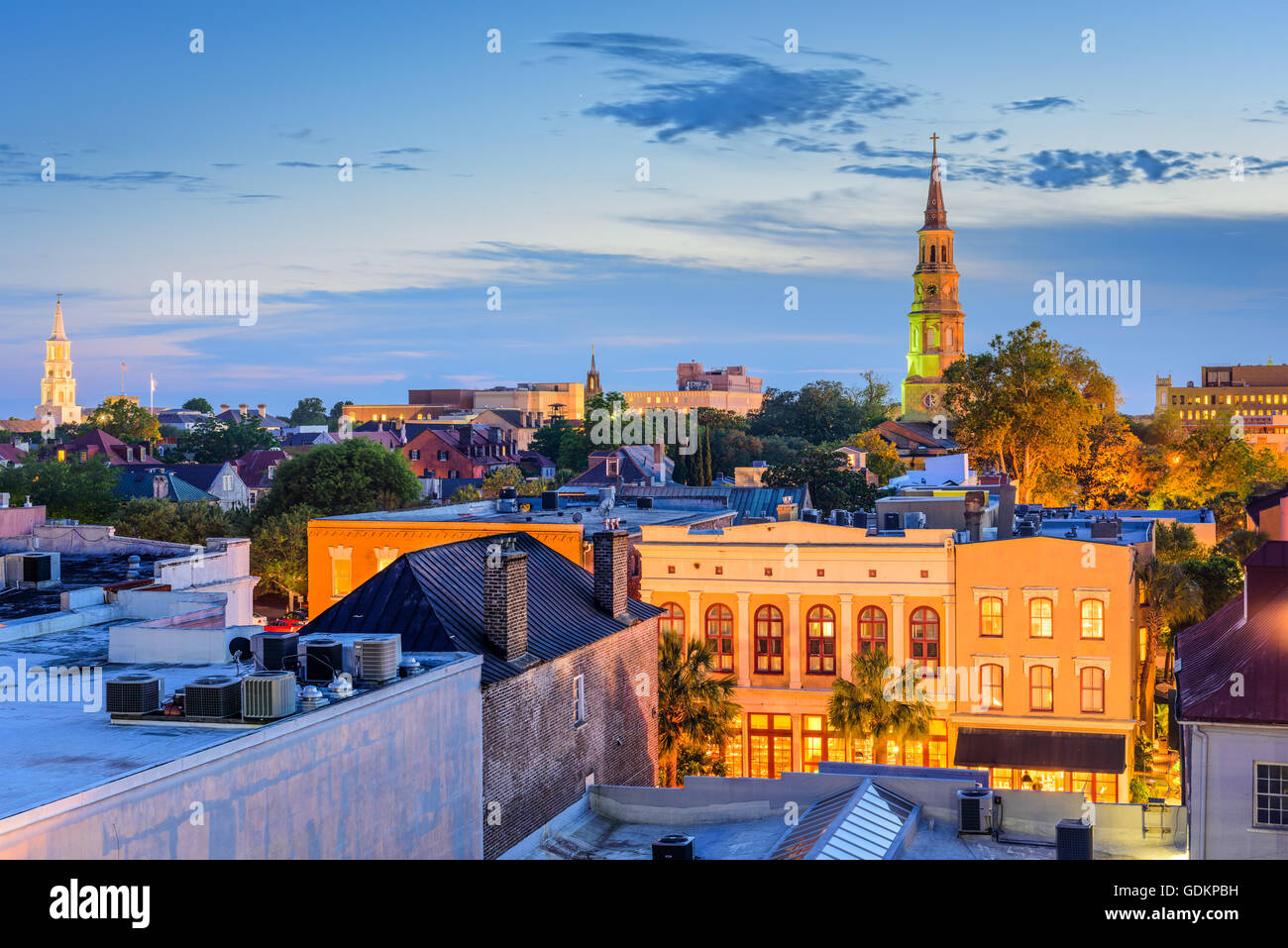 Charleston, South Carolina, USA town skyline Stock Photo - Alamy