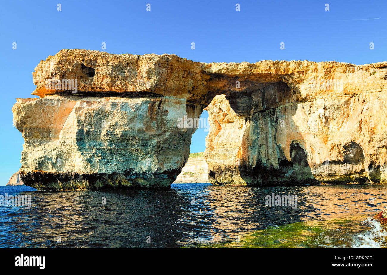 Gozo Azure Window Height Malta Stock Photo - Alamy