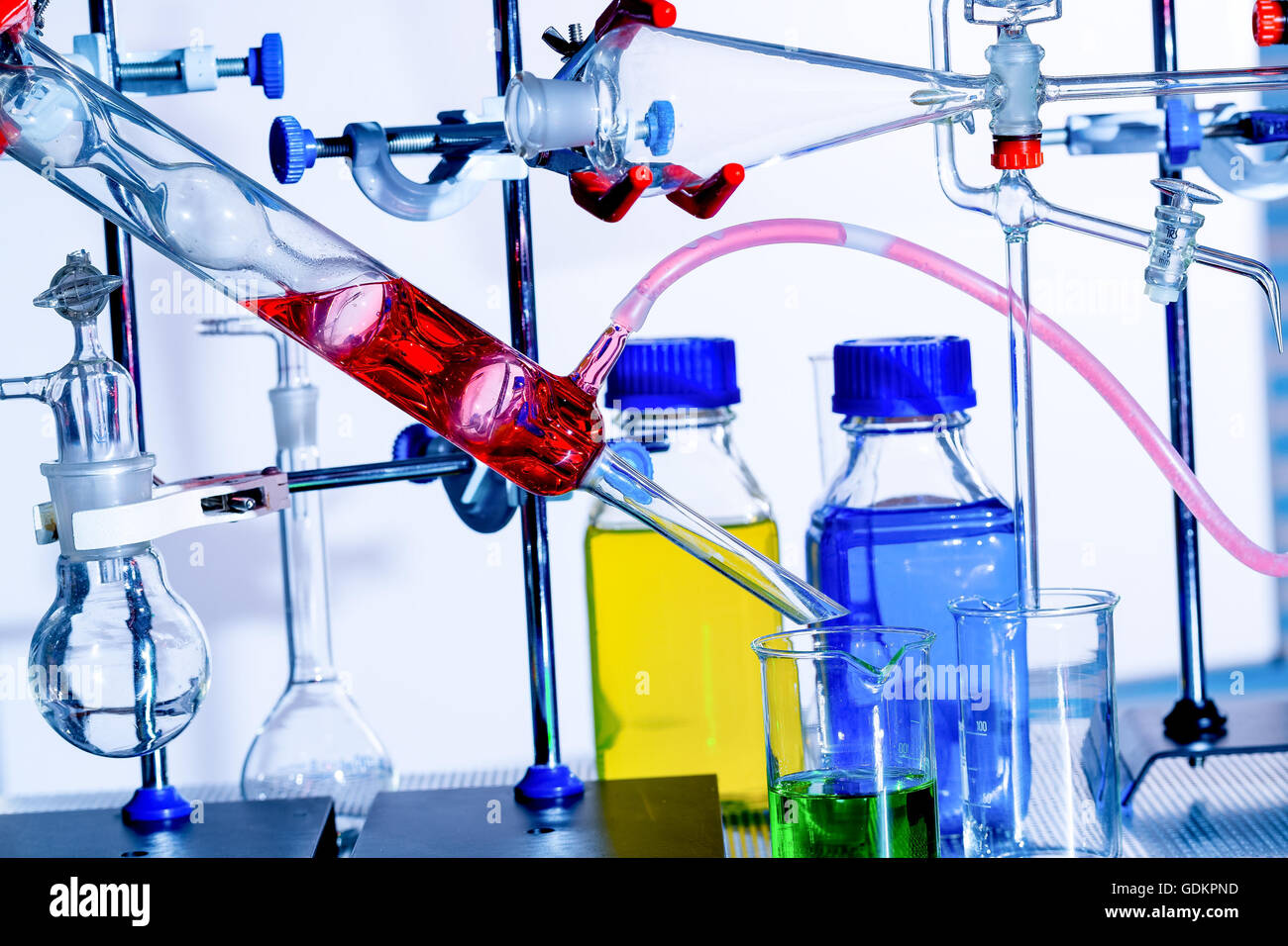experiment in chemical laboratory Stock Photo - Alamy