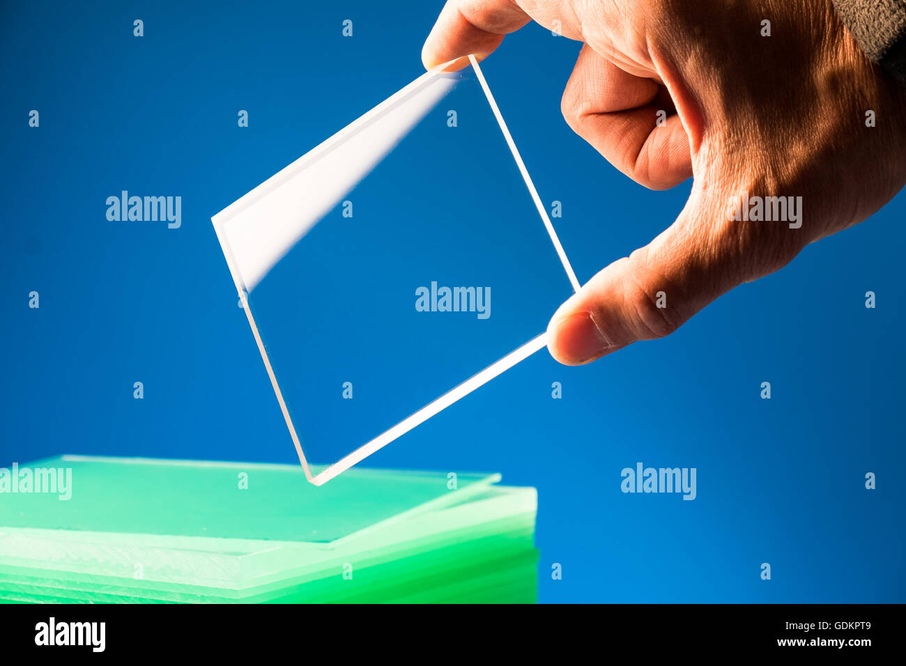 Bulletproof super hard glass based on structured nanocrystals Stock ...