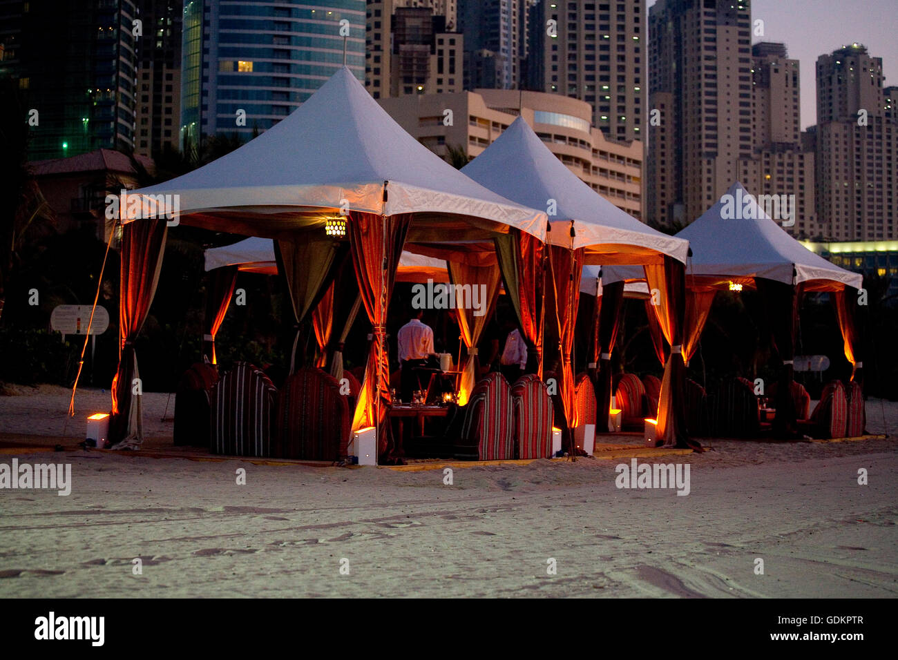 Iftar tents during the month of ramadan, Dubai, UAE Stock Photo - Alamy