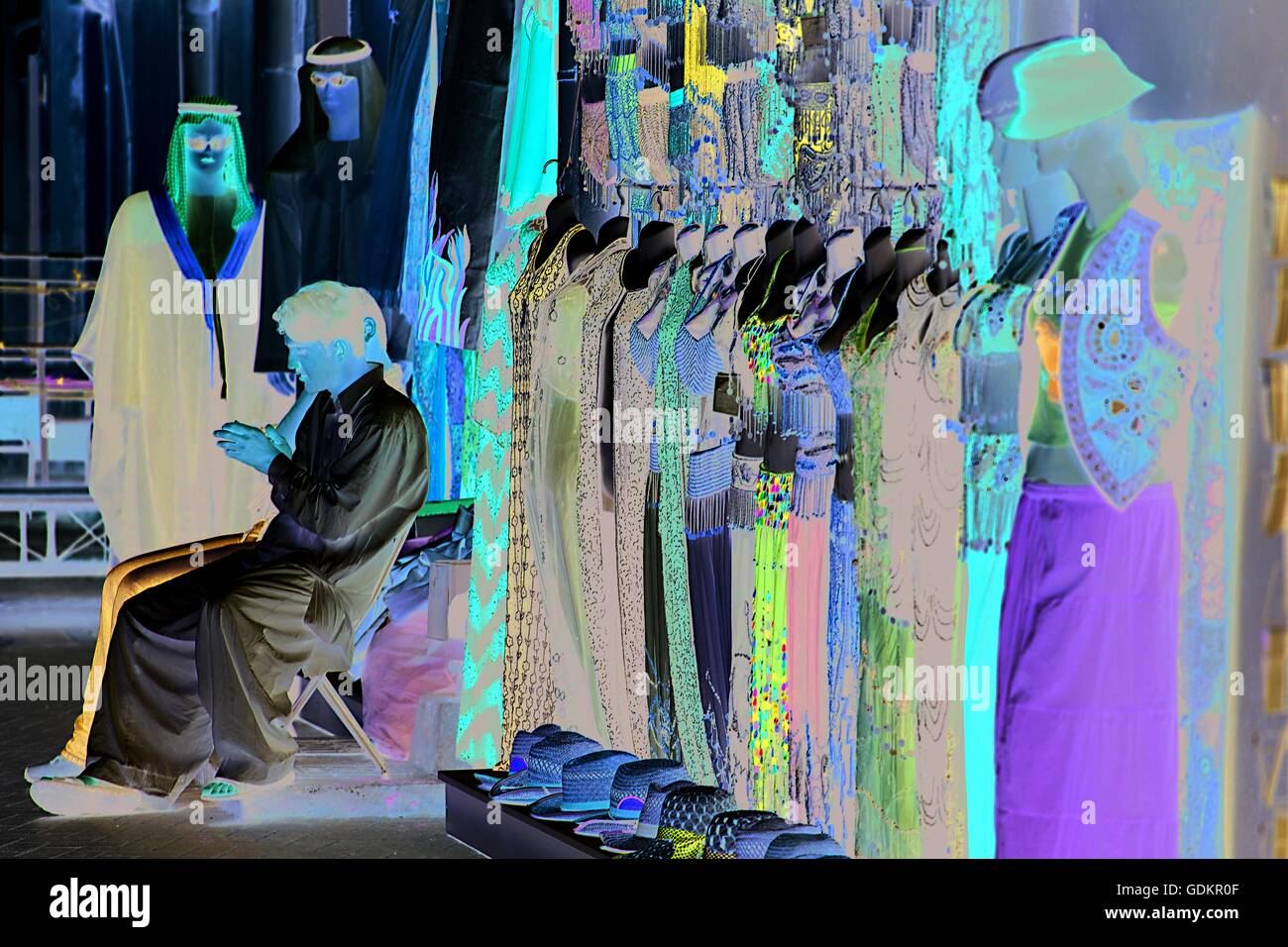 Textile souk, Dubai, UAE Stock Photo - Alamy