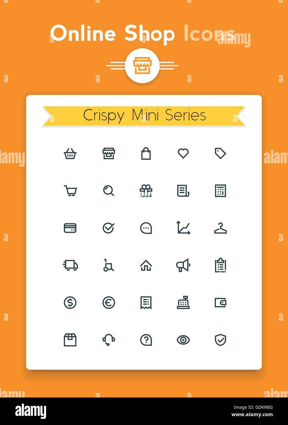 Vector line online web shop and retail tiny icon set. Minimalistic ...