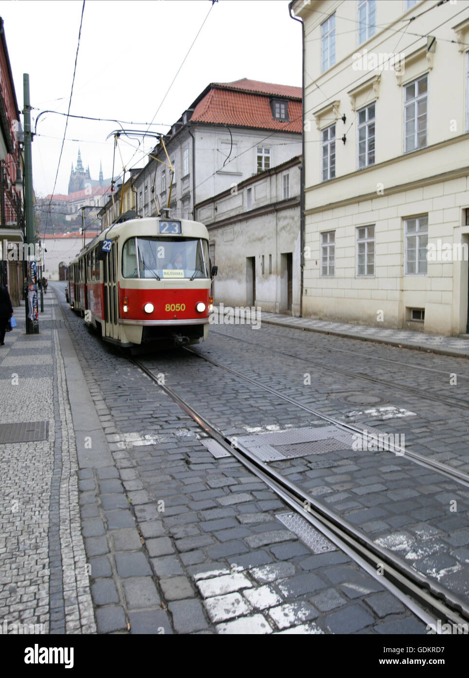 A tram in Prague, Czech Republic Stock Photo - Alamy