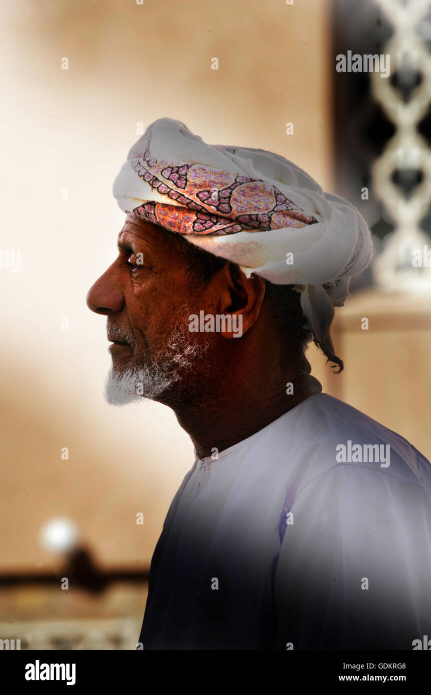 A portrait of a local man, Oman Stock Photo - Alamy