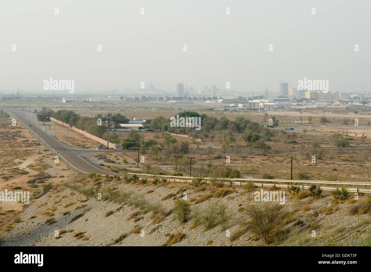 Ras Al Khaimah outskirts with the city in the background, Ras Al ...
