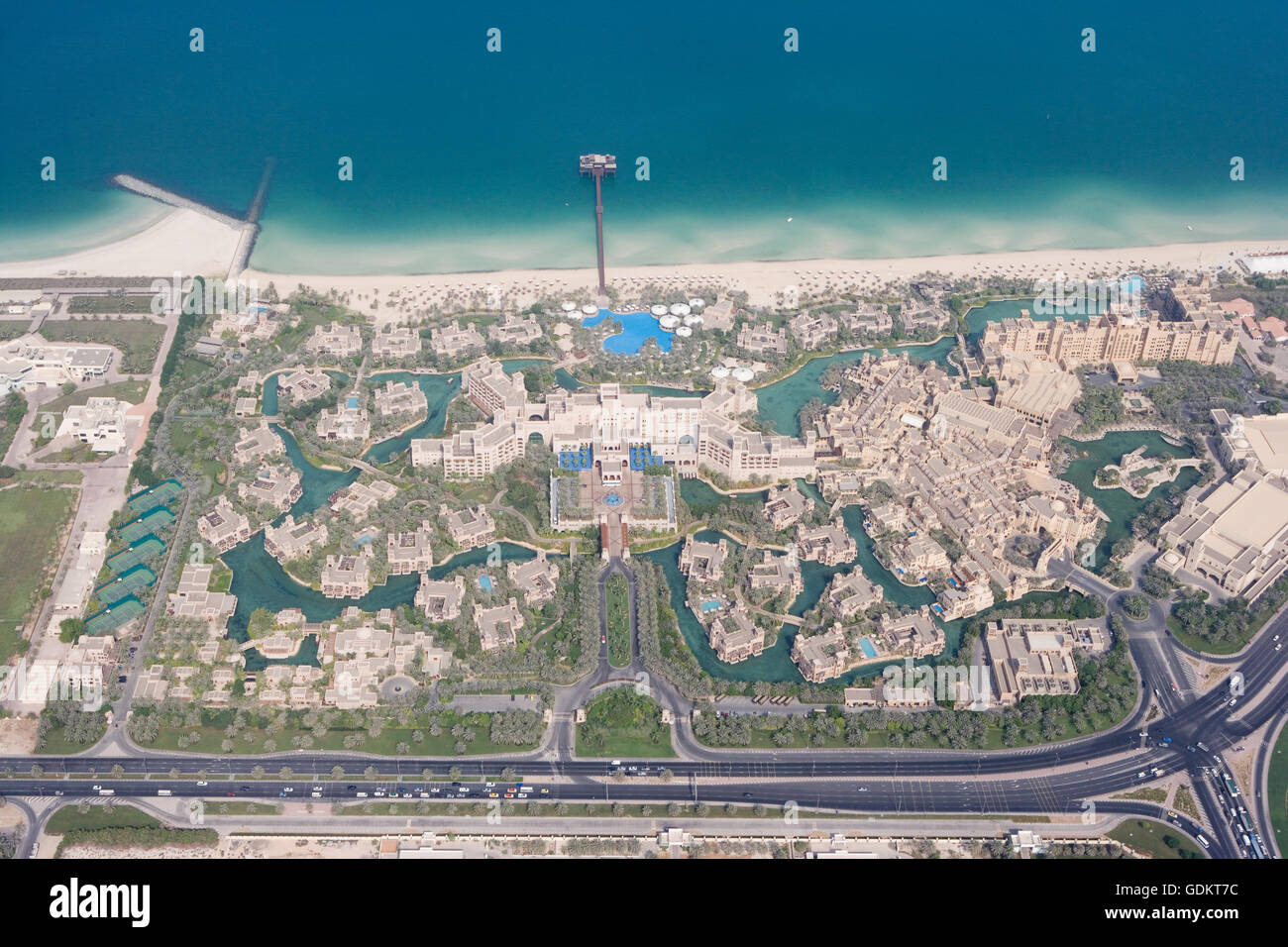 Aerial view of Madinat Jumeirah, Dubai, UAE Stock Photo - Alamy