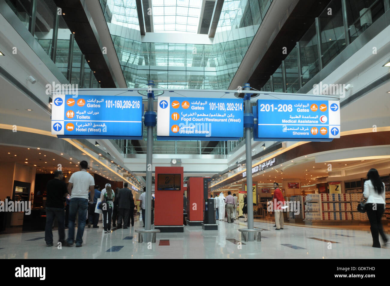 Interiors of the airport, Dubai International Airport, Terminal 3 ...
