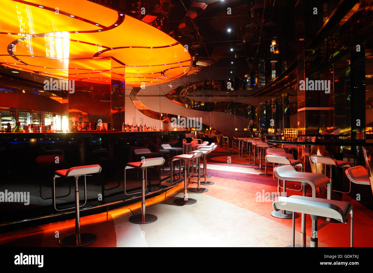 The interiors of Eclipse Bar, InterContinental Hotel, Festival City ...