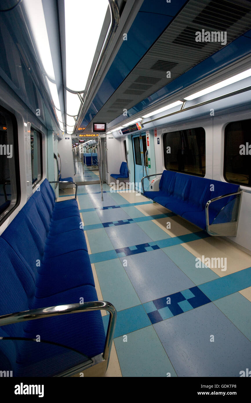An empty metro train, Dubai, UAE Stock Photo - Alamy