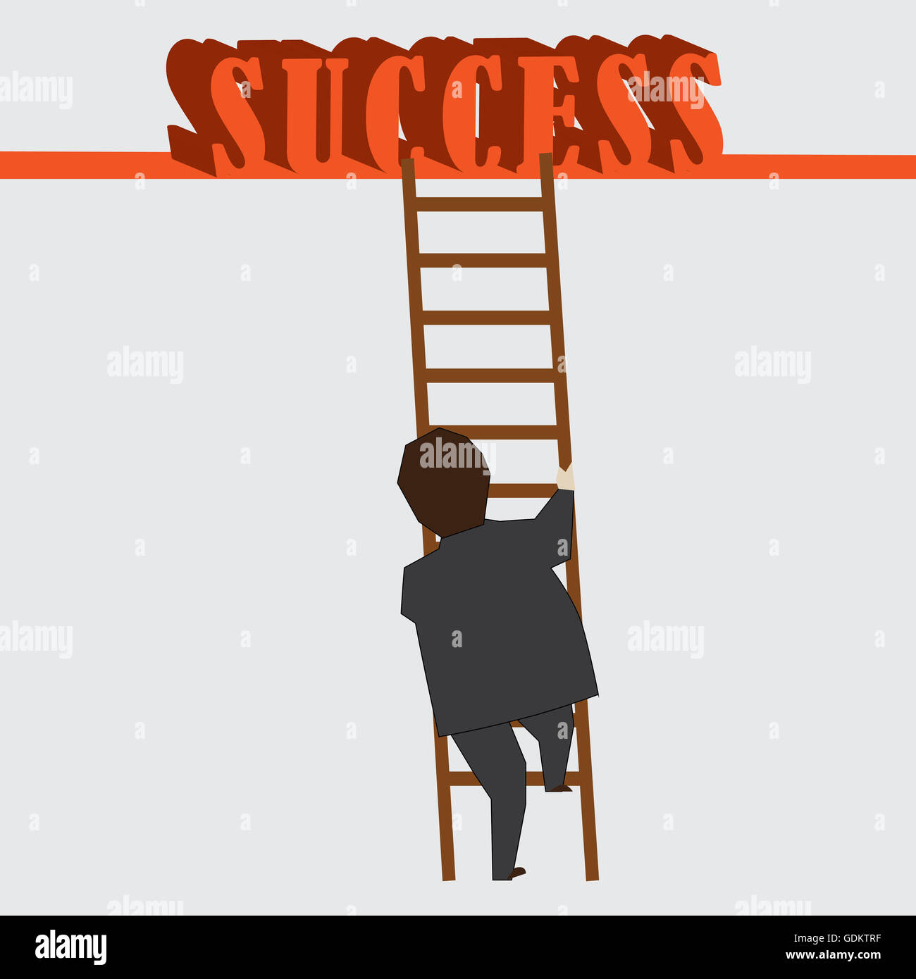 Businessman steps towards success...reaching high, an achievement Stock ...