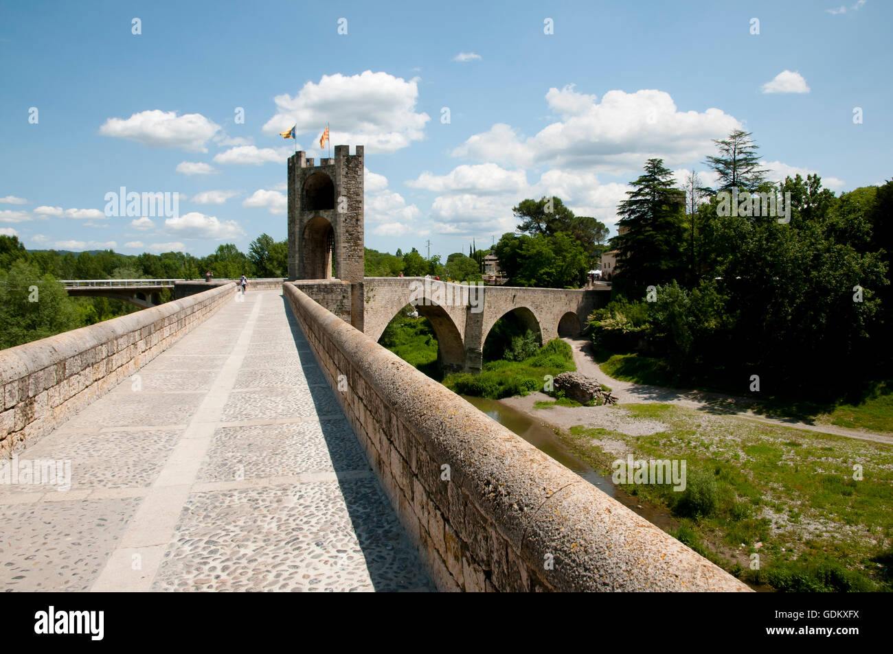Besalu Bridge - Spain Stock Photo - Alamy