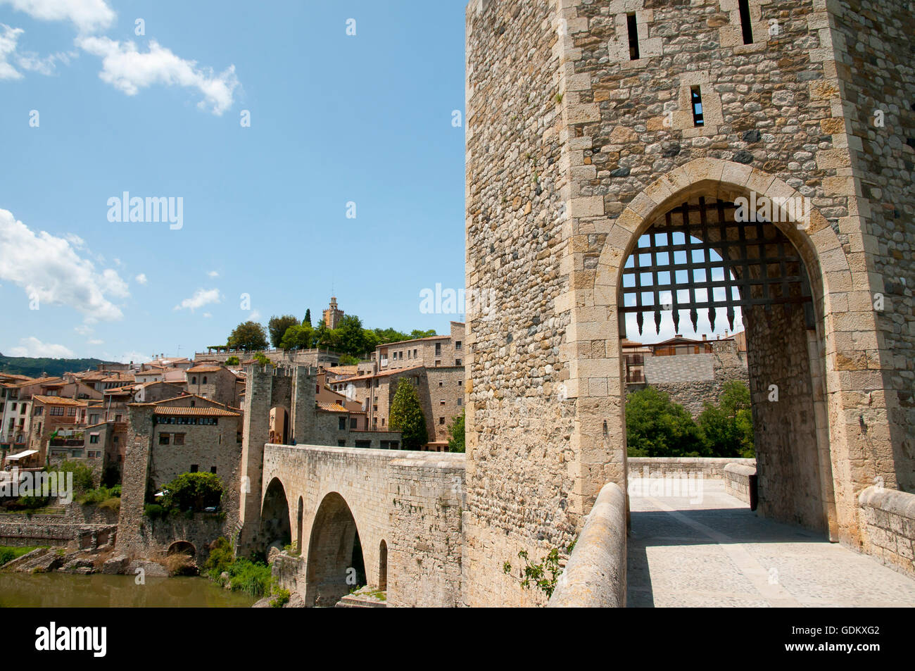 Besalu Bridge - Spain Stock Photo - Alamy
