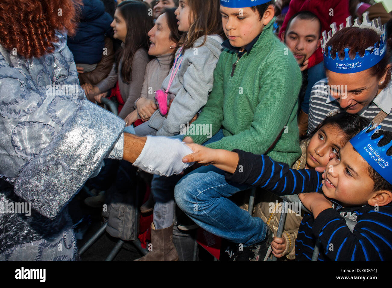 People receiving Three Wise Men, evening before the Three Wise Men´s ...