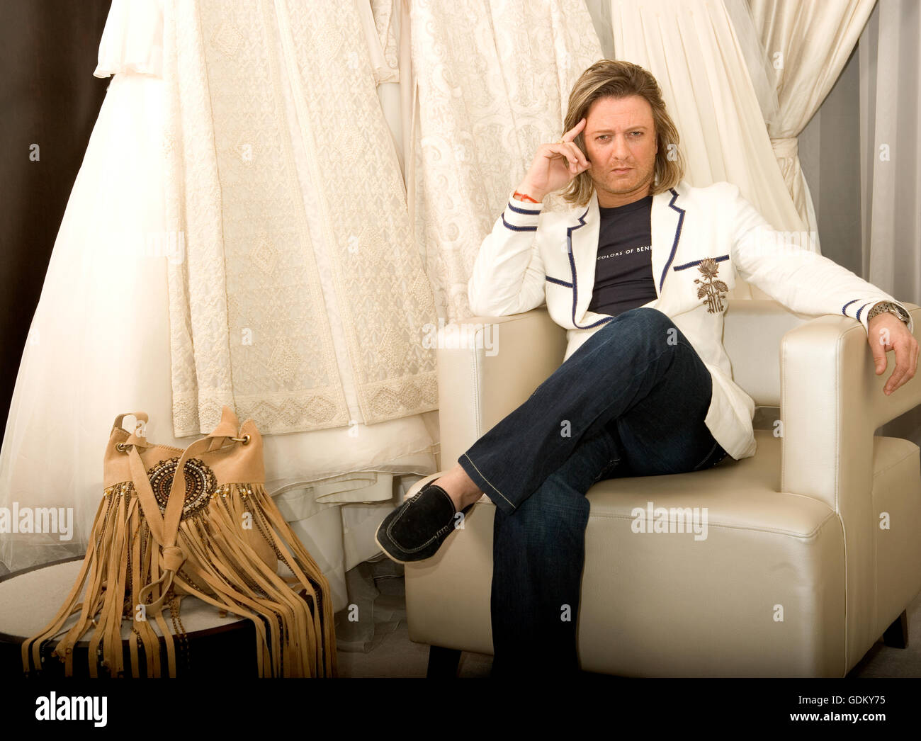 Indian Fashion Designer Rohit Bal, Dubai, UAE Stock Photo - Alamy