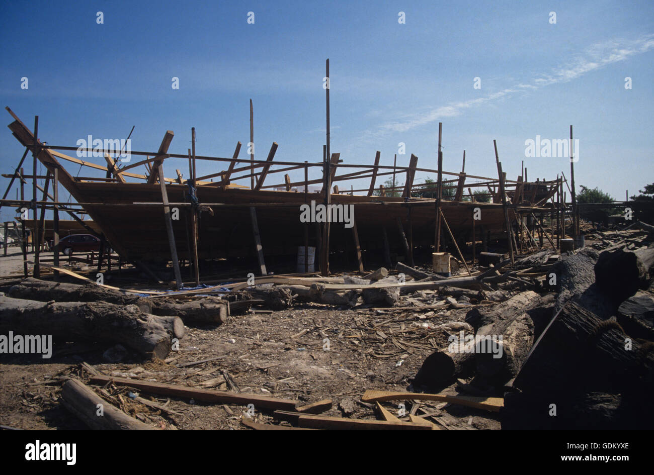 A boat being built, Dubai, UAE Stock Photo - Alamy