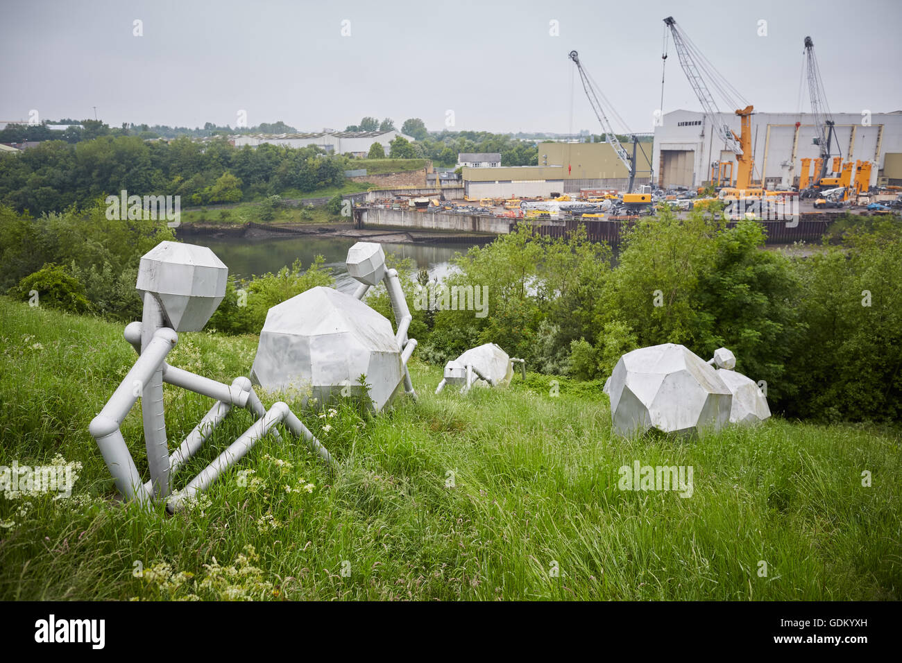 Modern Sculpture near The Stadium of Light Sunderland England ...