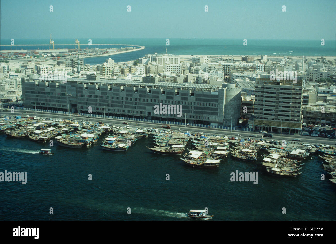 An aerial view of the Dubai Creek, Dubai, UAE Stock Photo - Alamy